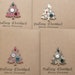 4 Pack Nollaig Chridheil Scottish Tartan Christmas Tree Cards, Rustic ...