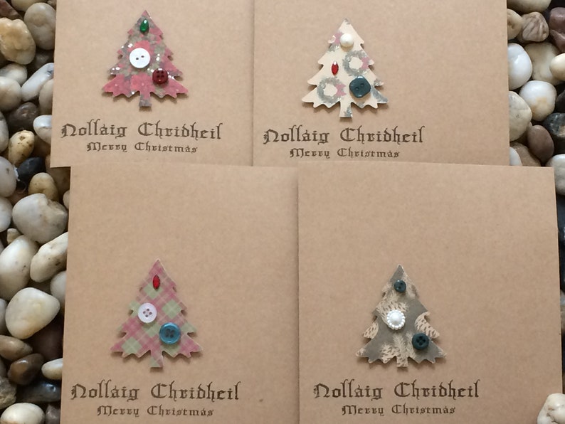 4 Pack 'nollaig Chridheil' Scottish Tartan Christmas | Etsy