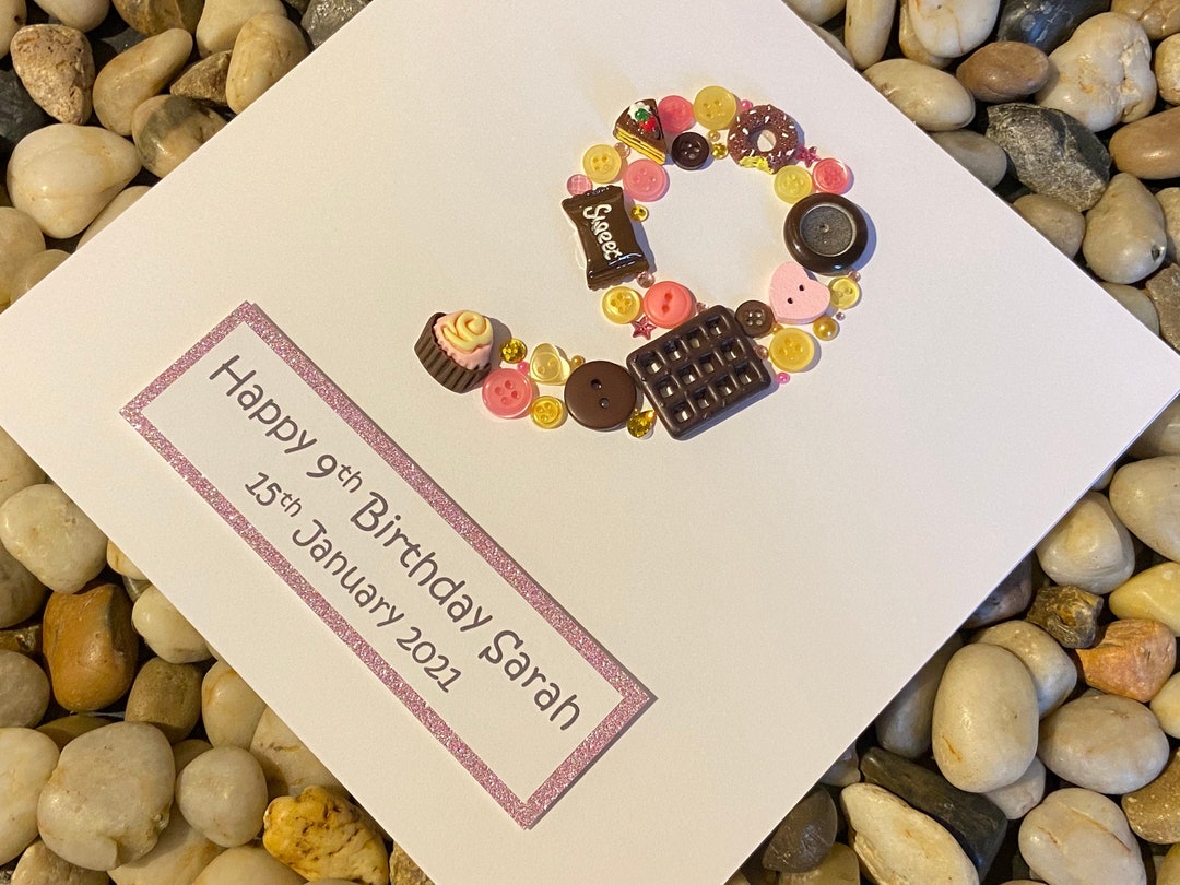 Handmade Personalised Chocolate Themed Birthday Card, Any Age, Any Name ...