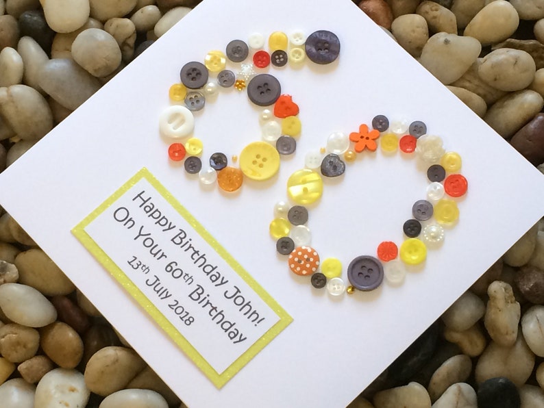 Handmade 60th Birthday Card Personalized 60th Birthday Card - Etsy