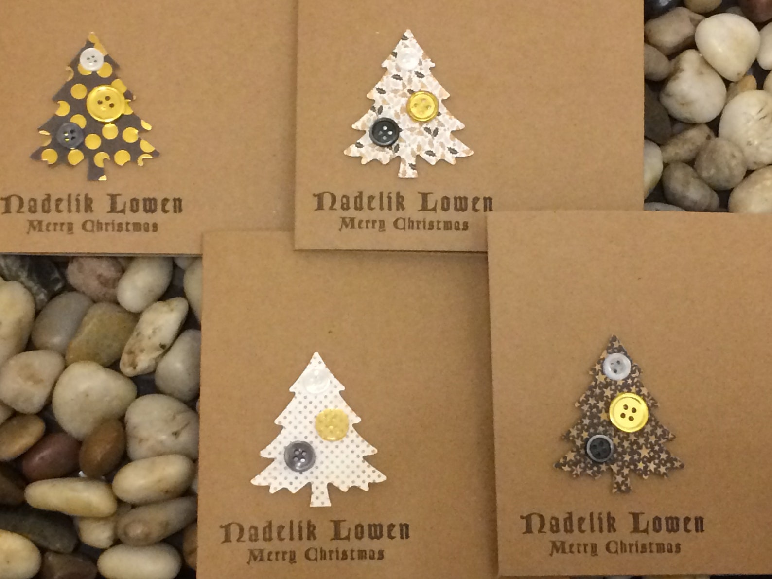 6 Pack 'nadelik Lowen' Cornish Christmas Tree Cards - Etsy