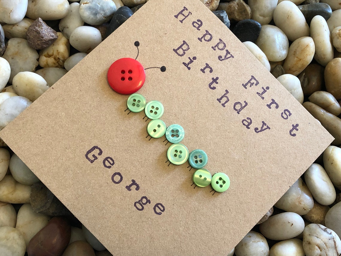 The Hungry Caterpillar Birthday Card Personalised Birthday - Etsy