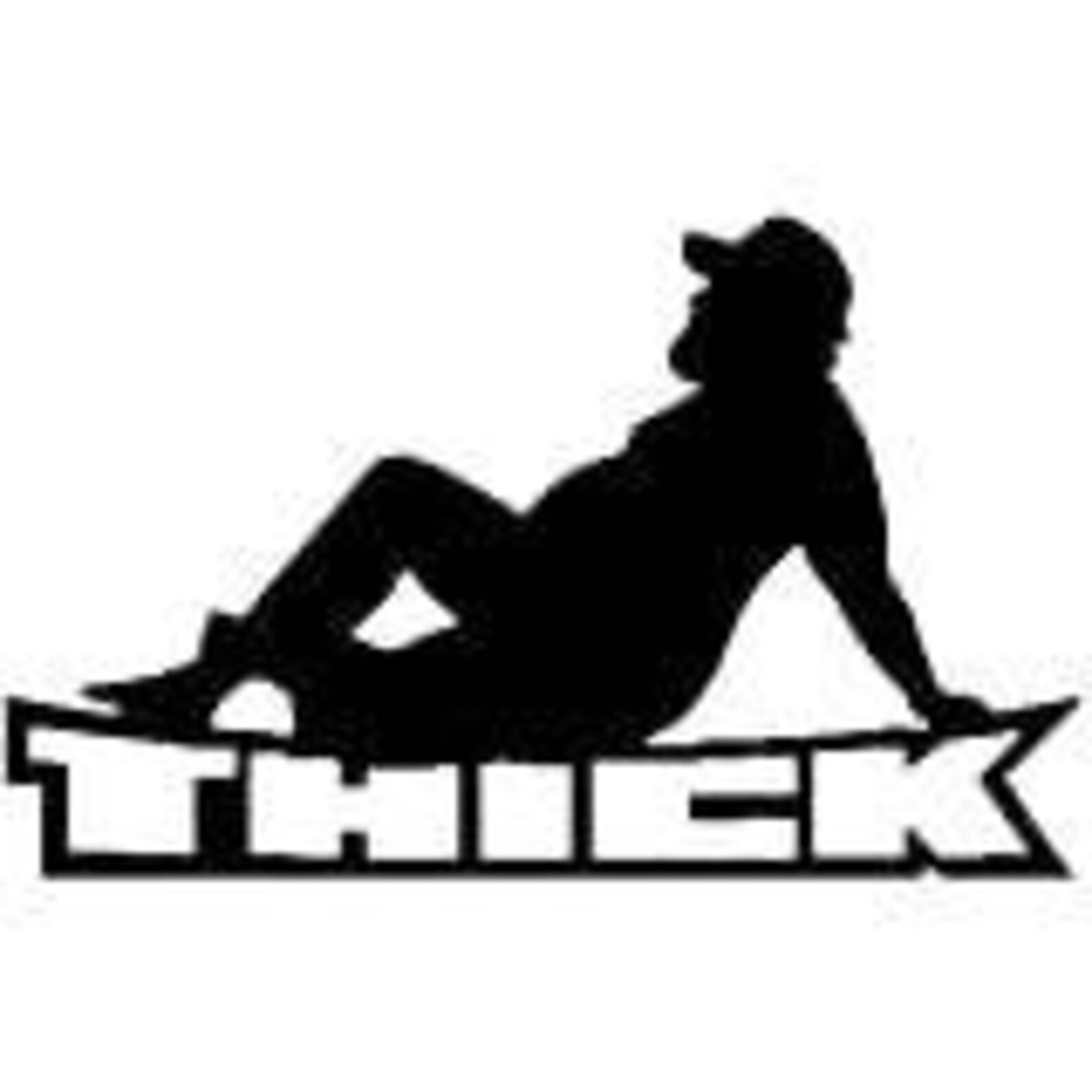 Thick Men Decal in White Viynl Measures 6 X 4.5 - Etsy UK