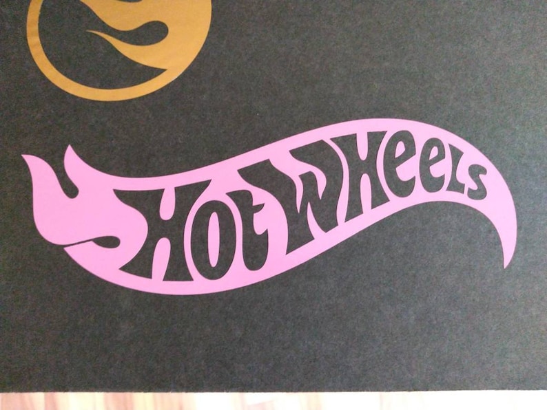 Hot Wheels logo in pink | Etsy