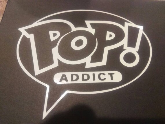 Funko Pop Addict Decal 6 White - Etsy