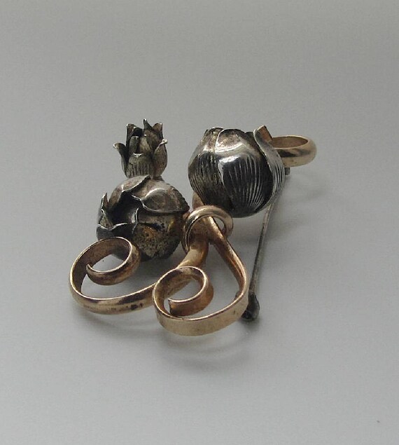 Vintage signed FORSTNER floral brooch 1950s 1960s pin… - Gem