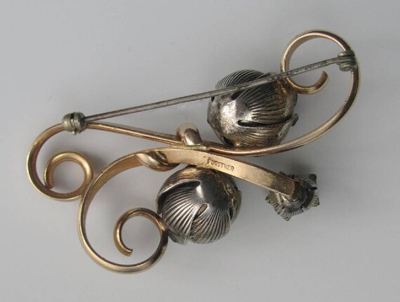 Vintage signed FORSTNER floral brooch 1950s 1960s pin… - Gem