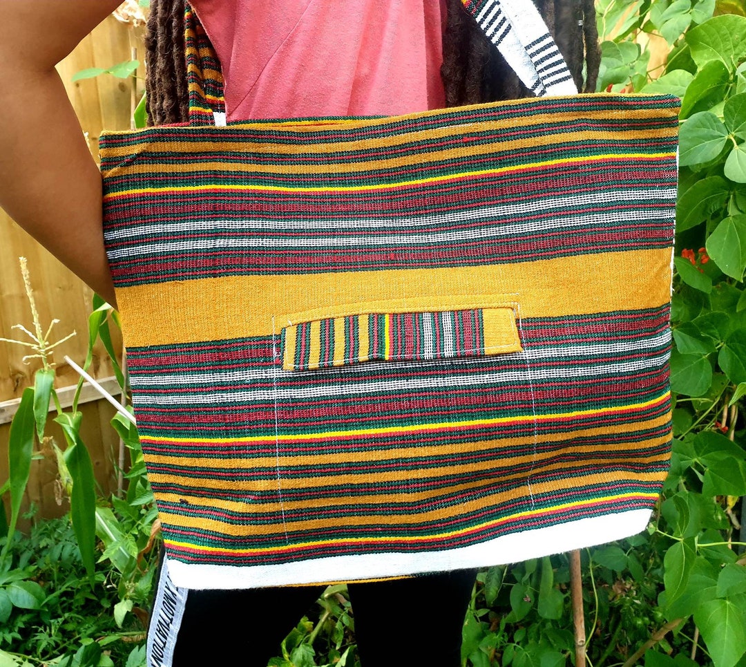 Ethiopian Traditional Woven Bag Green Gold Red Rastafari Rasta Handmade ...
