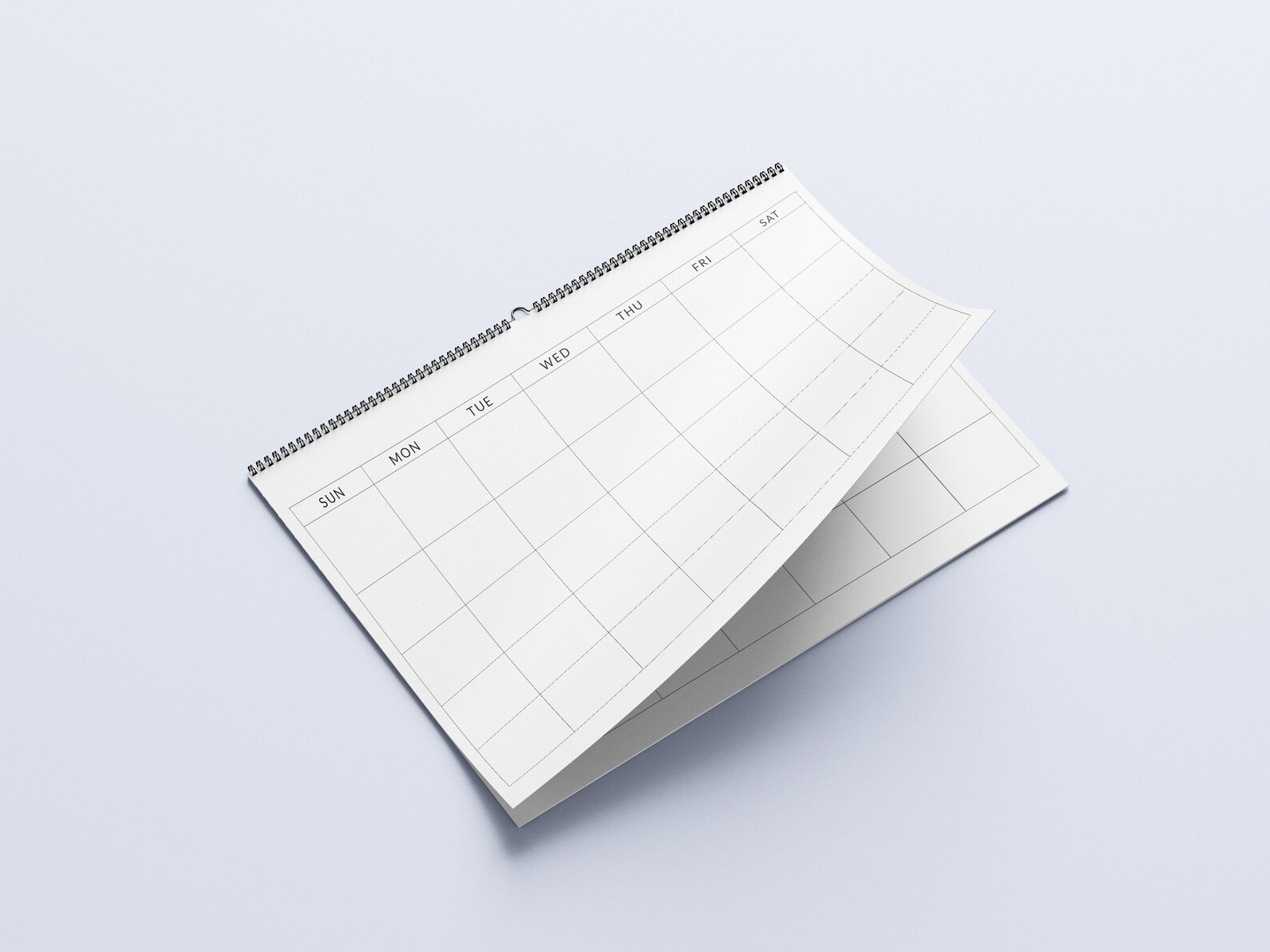 Blank Calendar Printable, Large Undated Calendar, Minimalist Calendar ...