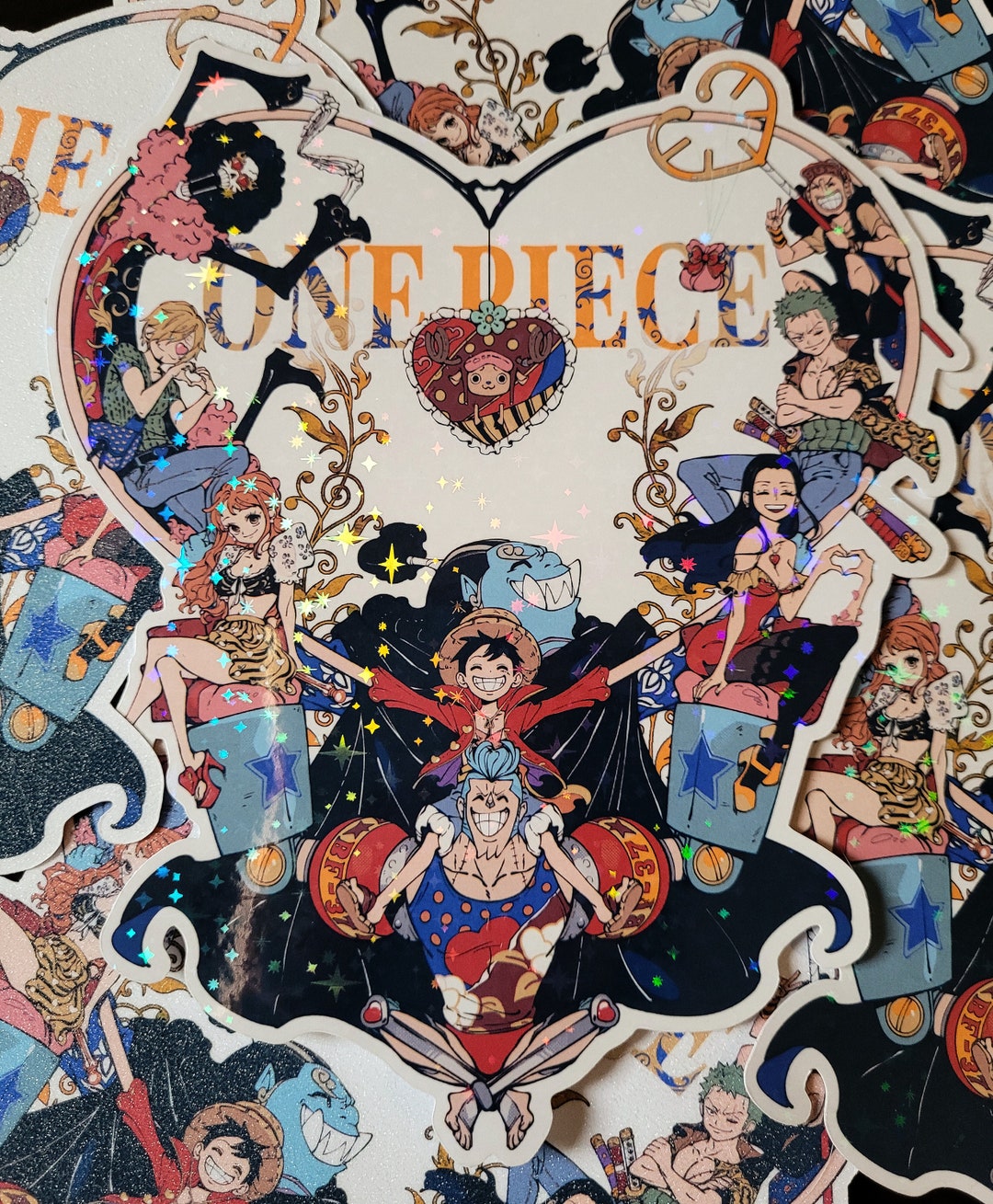 One Heart Sticker Holo/glitter - Etsy