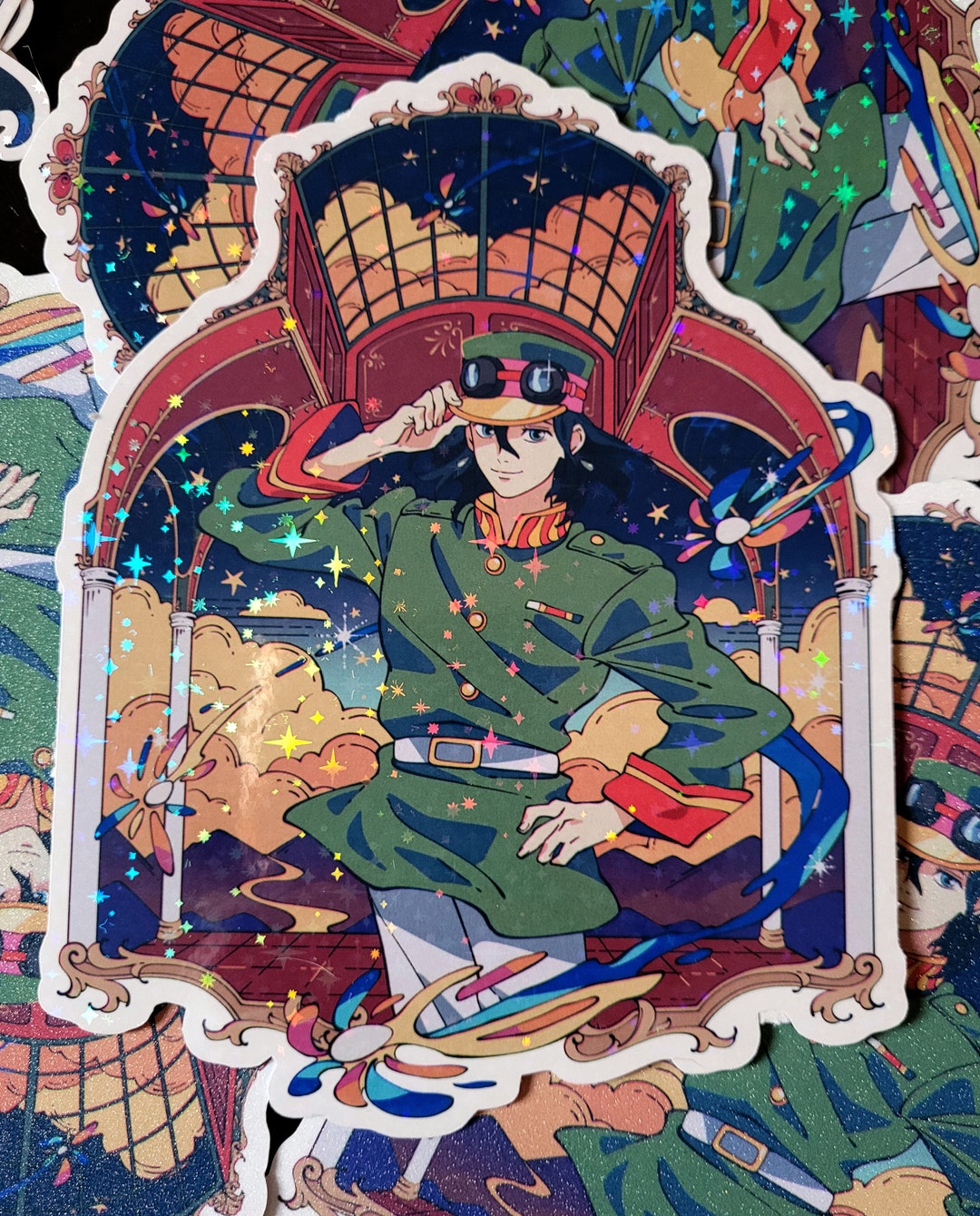 Howl Holo/glitter Sticker - Etsy