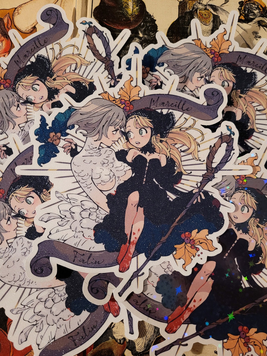 Falin × Marcille Holo/glitter Sticker - Etsy