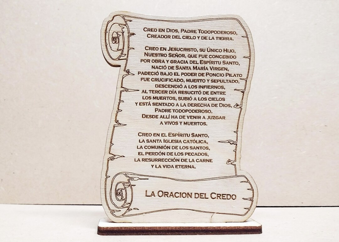 Relcp01 CREDO PRAYER Religious Decor, Home Decor, Centerpiece, Laser ...