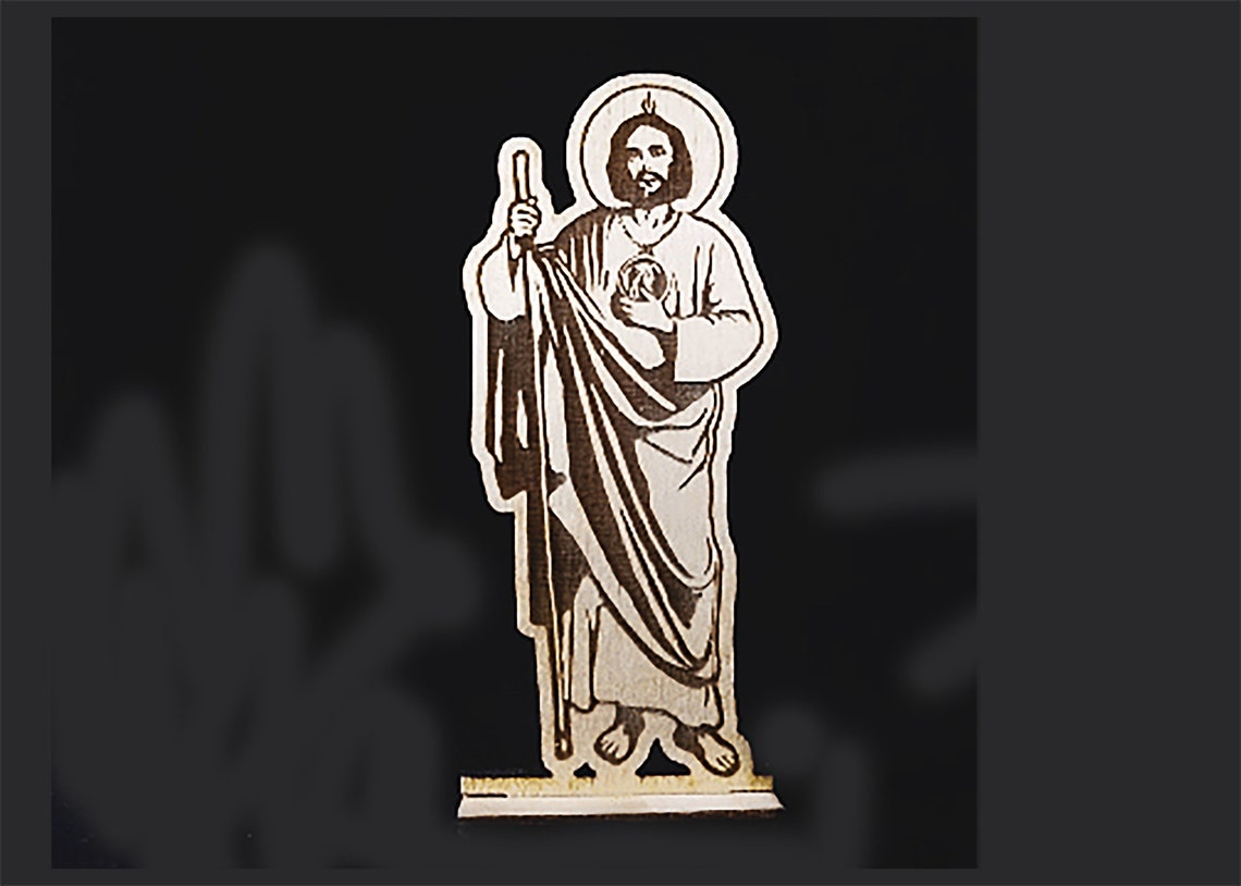 Relcp38 - SAN JUDAS TADEO Made of Wood, Custom Engraved - Etsy