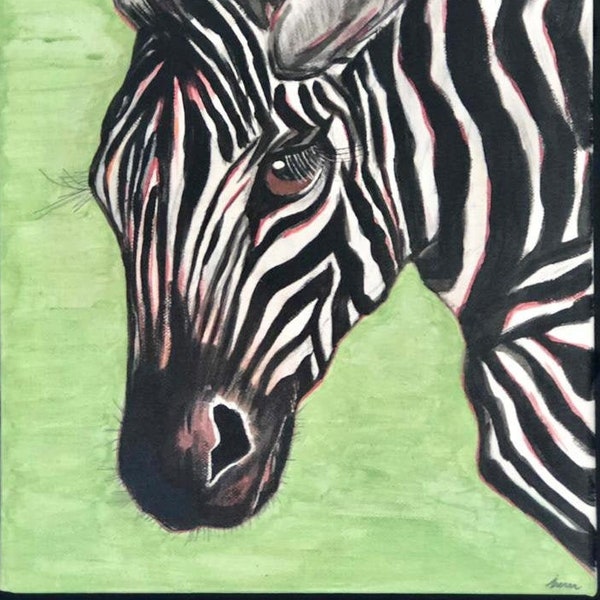 Zebra Painting - Etsy