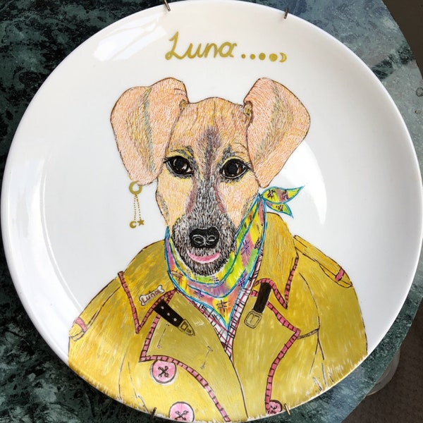 Dog on a Plate - Etsy