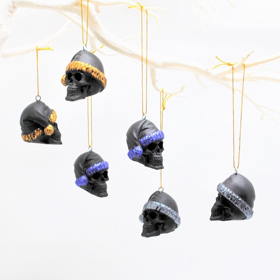 Santa Skull Bauble, Santa Hat Skulls, Christmas Tree Skulls, Xmas Tree ...