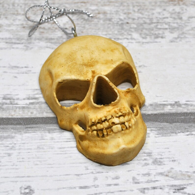 Purple Skull Christmas Bauble, Gothic Xmas Tree Ornament - Etsy