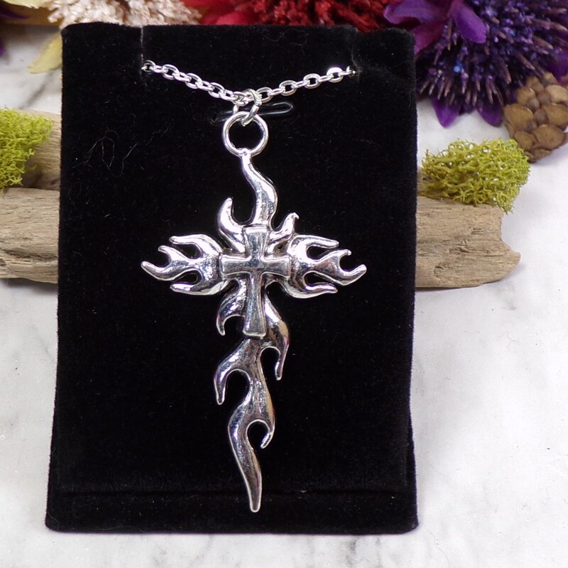 Flaming Cross - Etsy