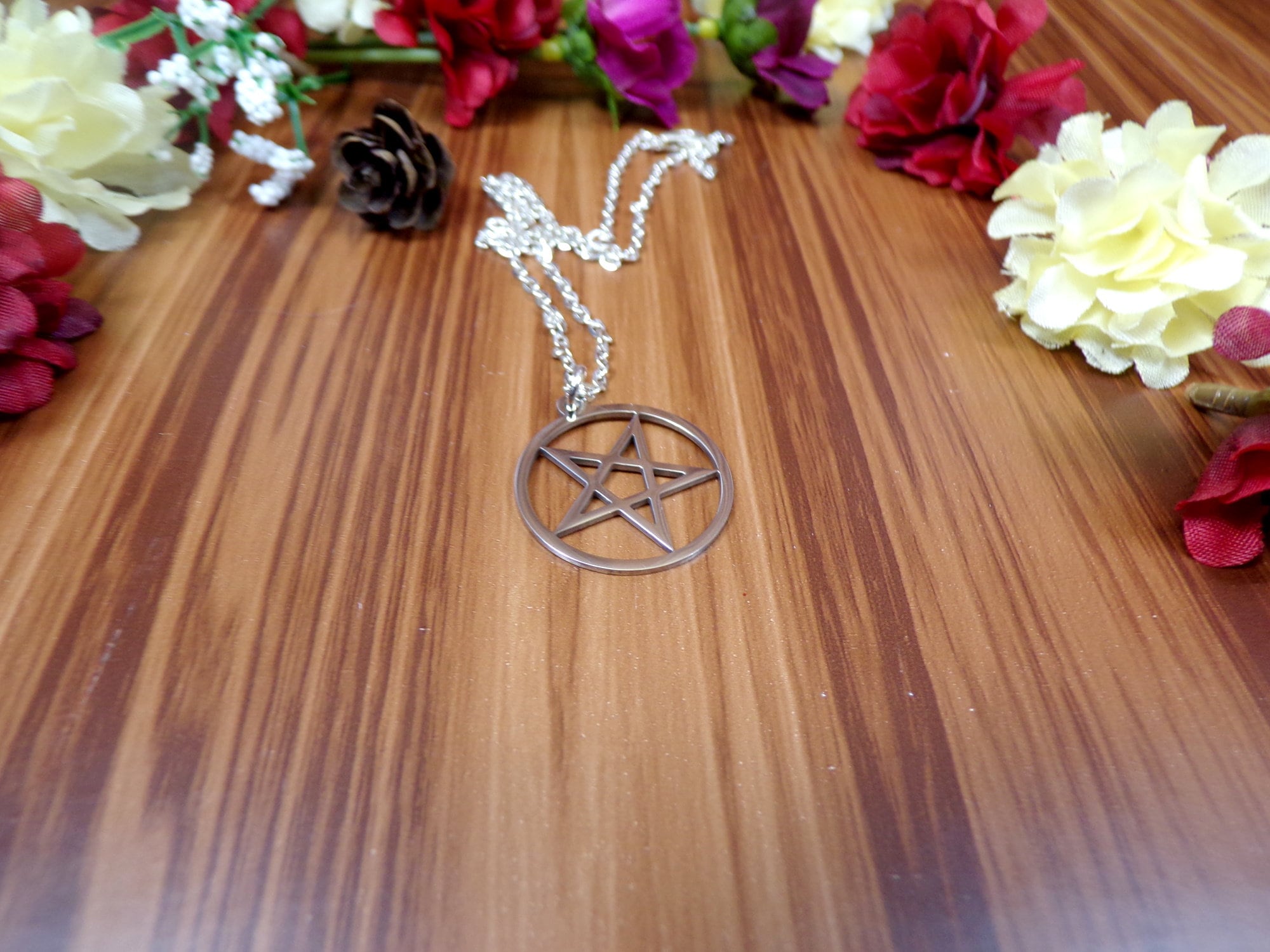 Inverted Pentacle Necklace Wiccan Necklace Pagan Necklace | Etsy