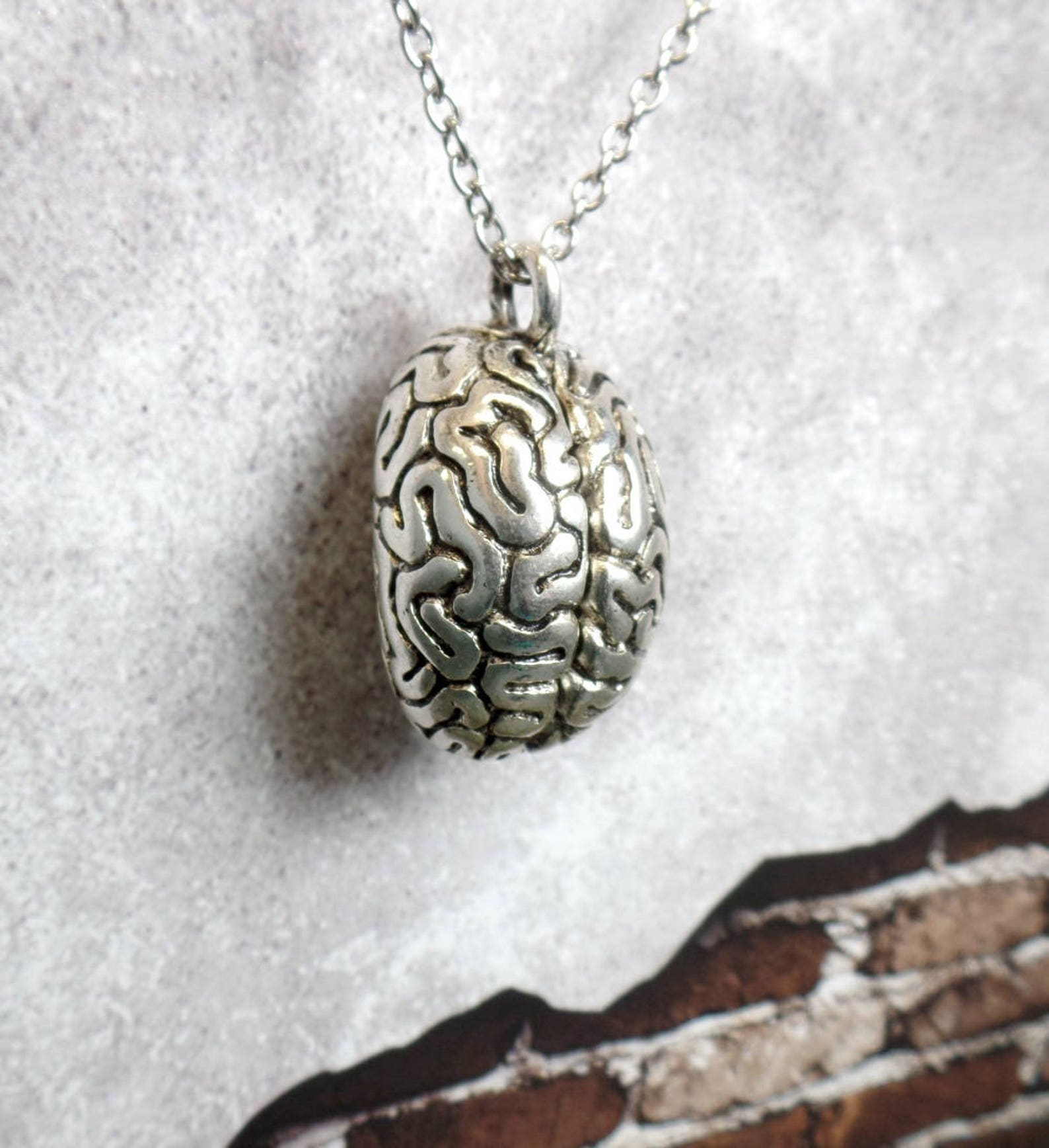 Brain Necklace Brain Pendant Doctor Gift Science Gift | Etsy