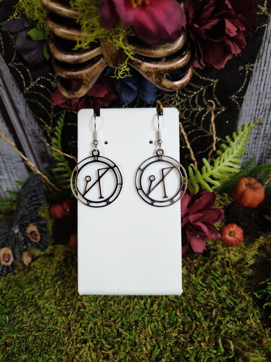 Archangel Michael Sigil Earrings, St Michael, Spiritual Faith Jewelry ...
