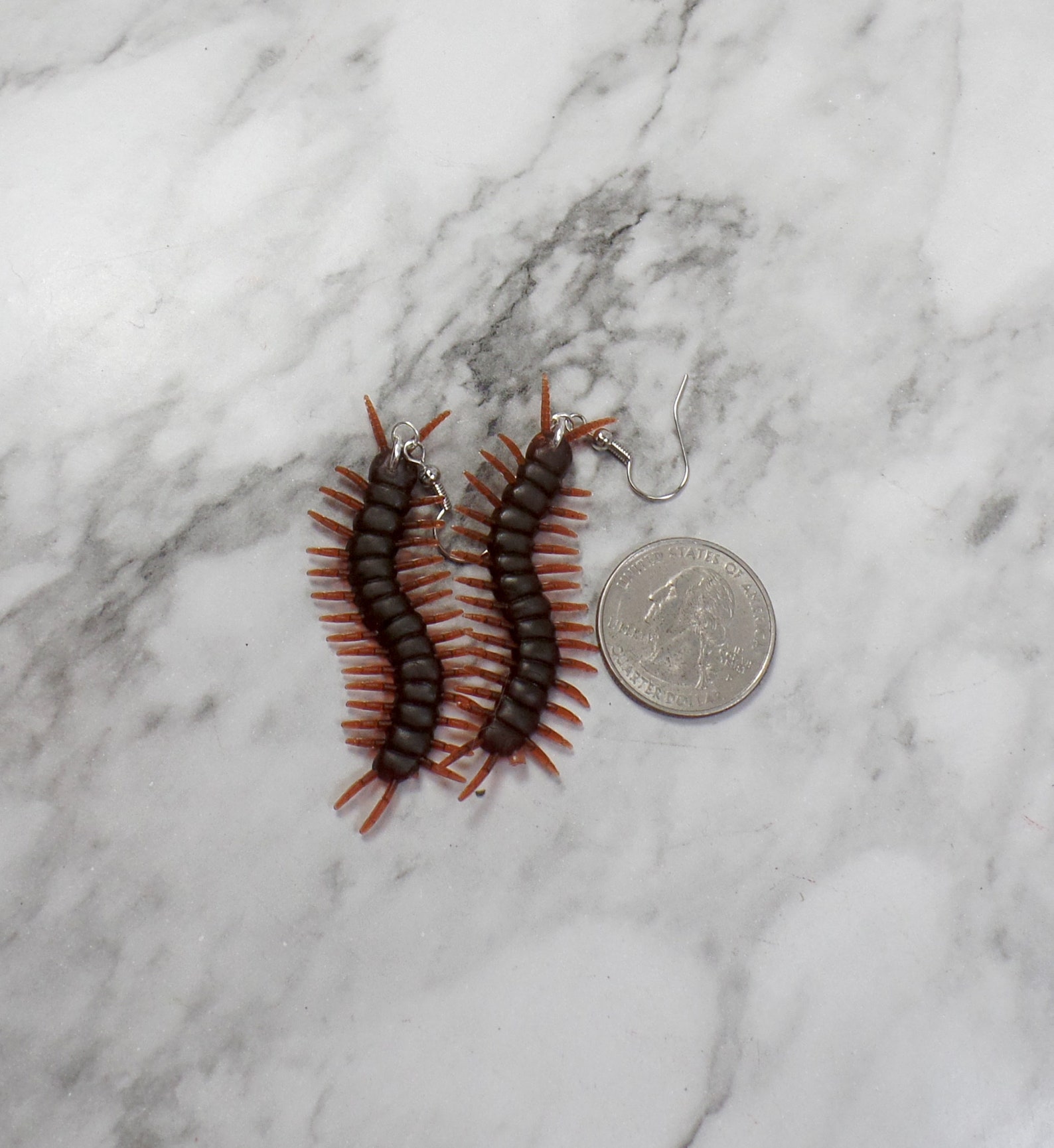 Centipede Earrings Insect Earrings Bug Jewelry Halloween | Etsy