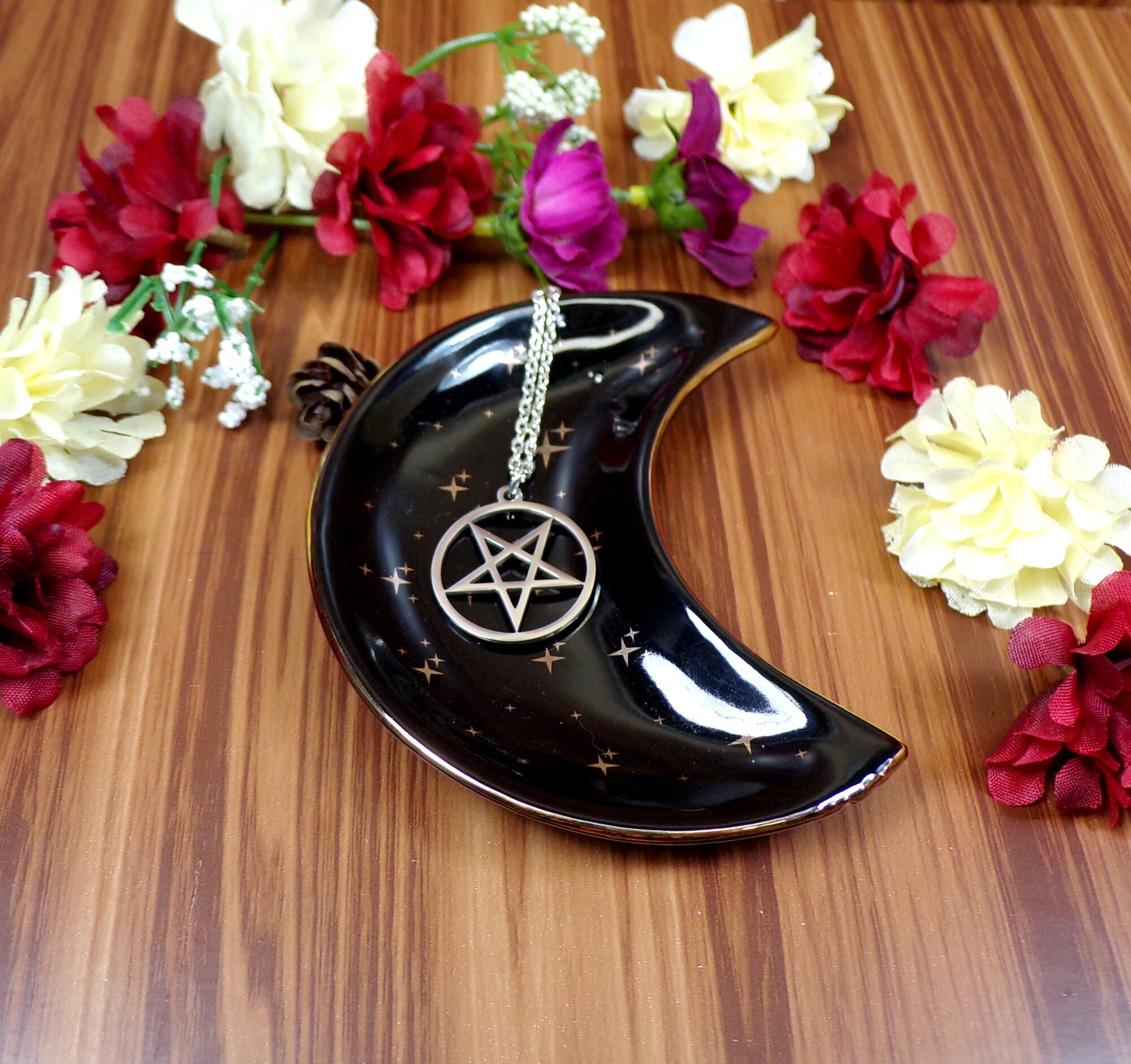 Inverted Pentacle Necklace Wiccan Necklace Pagan Necklace | Etsy