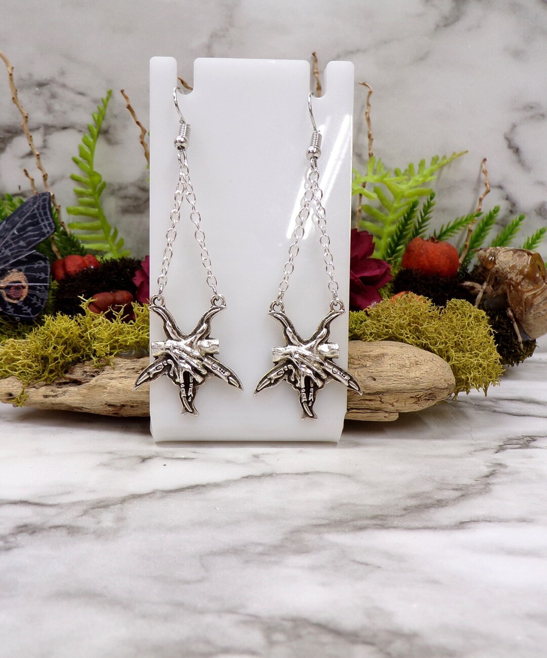 Baphomet Hands Earrings, Satanist Jewelry, Gothic Earrings, Satanic ...