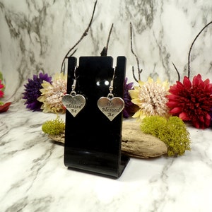 Blessed Be Heart Earrings, Pentacle Heart, Pagan Heart, Pagan ...