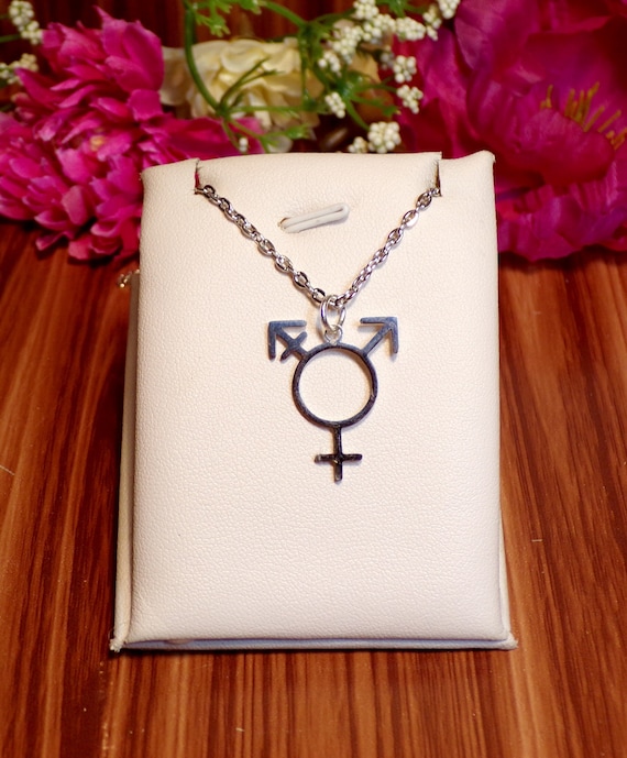Dainty Transgender Symbol Necklace Pride Necklace LGBTQIA - Etsy