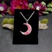 Red Swirl Clay Moon Necklace Red &white Moon Red Crescent - Etsy