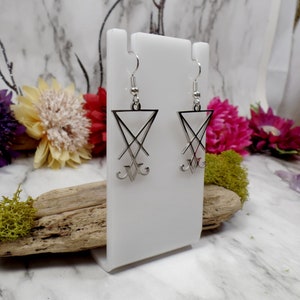 Sigil of Lucifer Earrings, Satan Earrings, Gothic Earrings, Luciferian ...