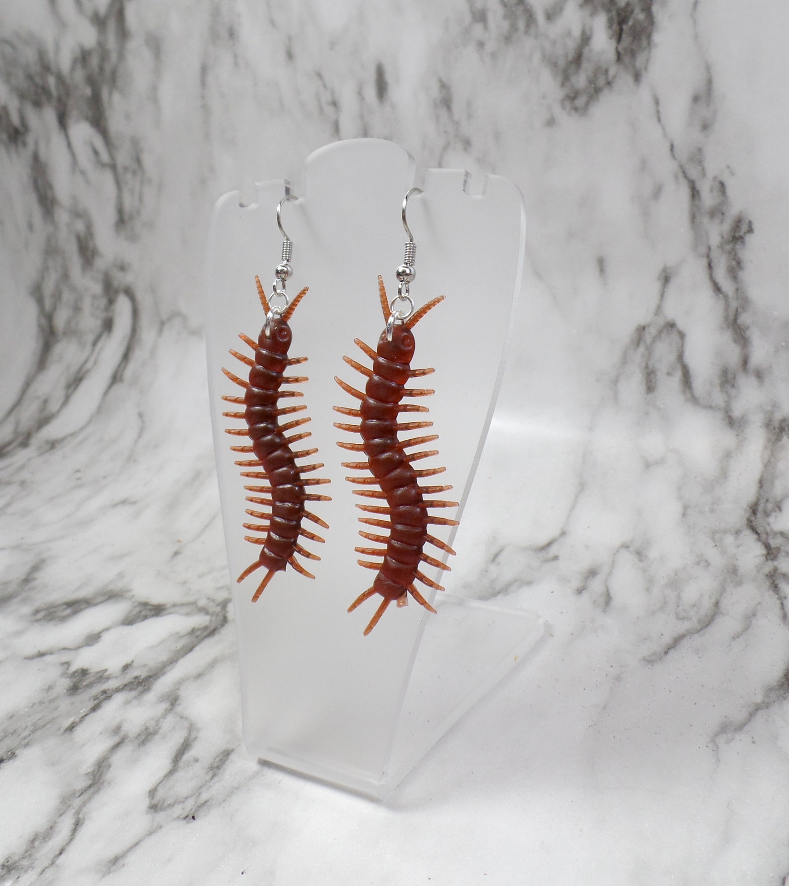 Centipede Earrings Insect Earrings Bug Jewelry Halloween | Etsy