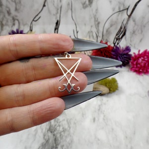 Sigil of Lucifer Earrings, Satan Earrings, Gothic Earrings, Luciferian ...