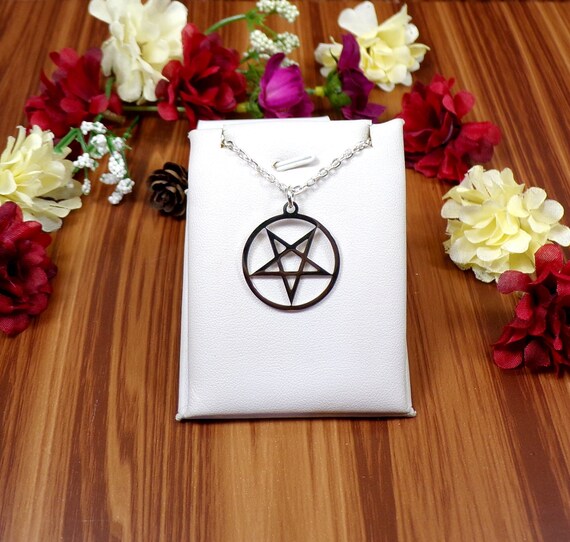 Inverted Pentacle Necklace Wiccan Necklace Pagan Necklace | Etsy