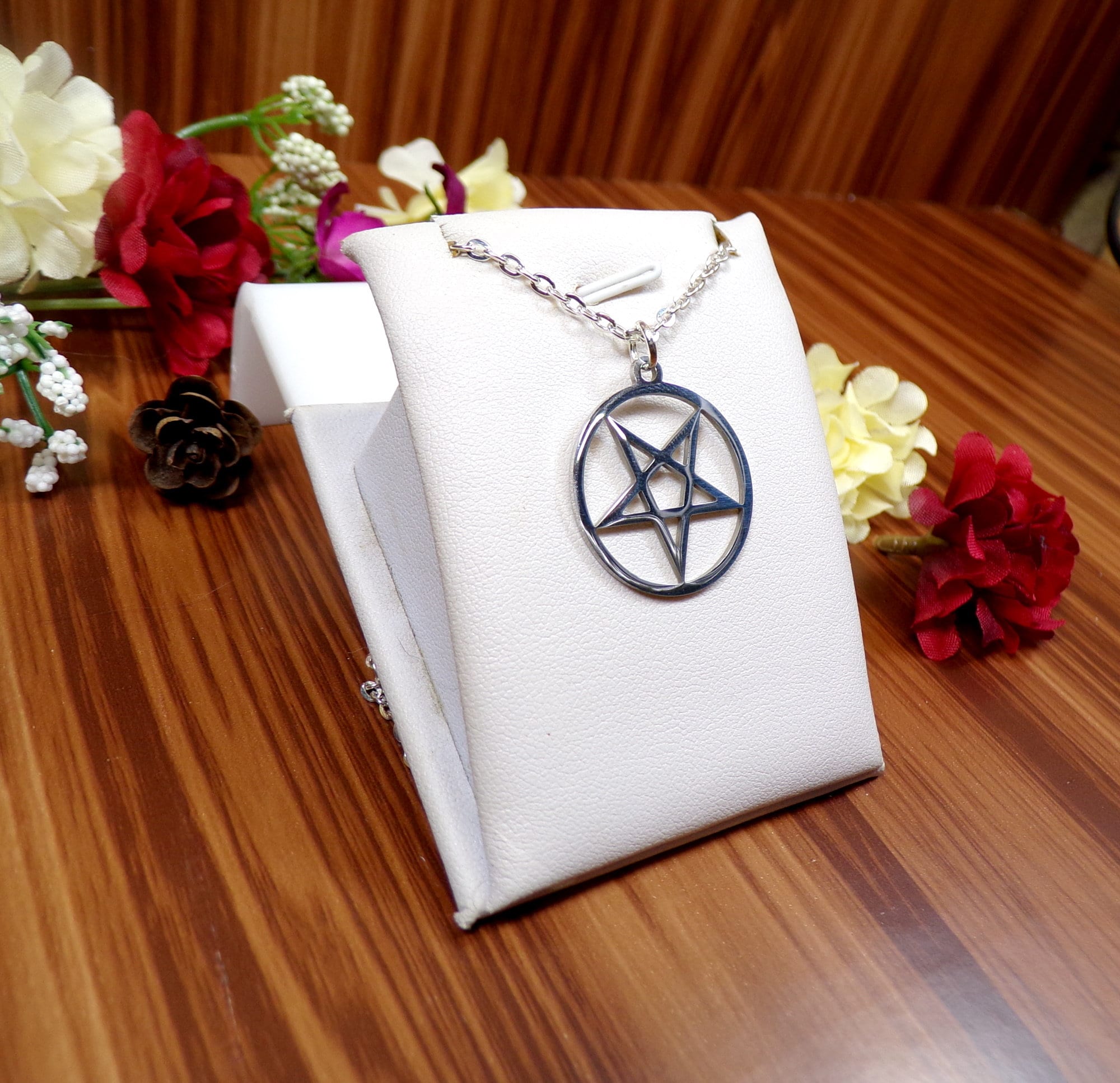 Inverted Pentacle Necklace Wiccan Necklace Pagan Necklace | Etsy