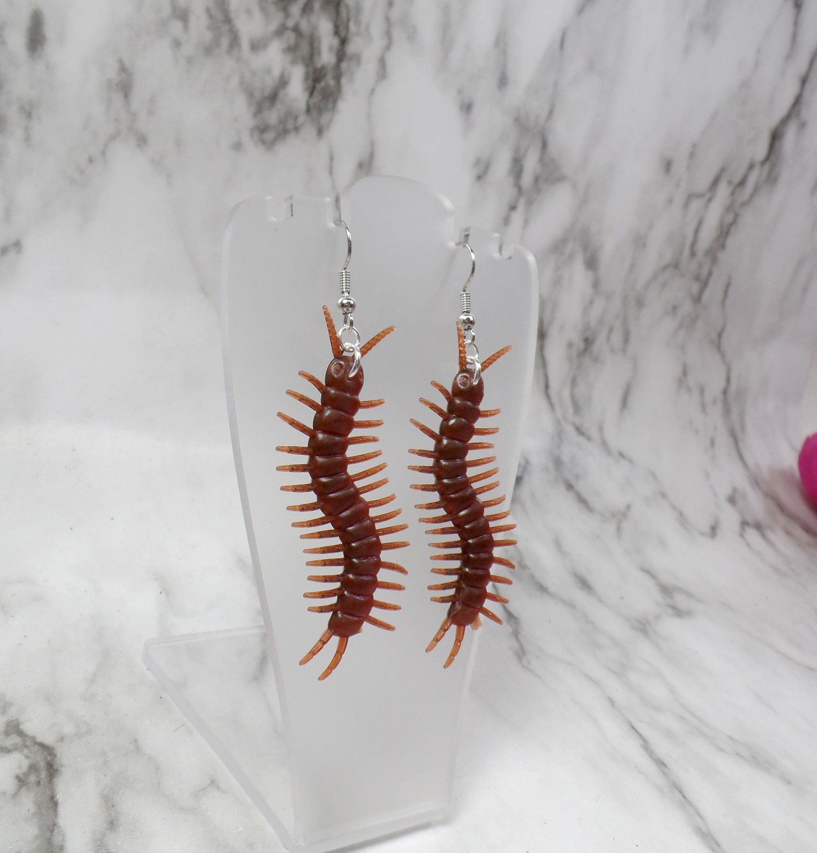 Centipede Earrings Insect Earrings Bug Jewelry Halloween | Etsy