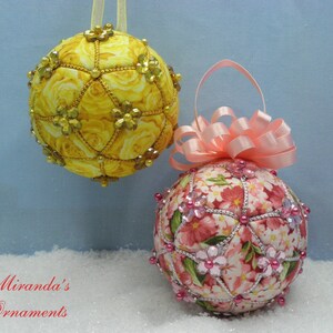 Tutorial Pentamerous Flowers and Leaves Kimekomi Ornament 2 in | Etsy