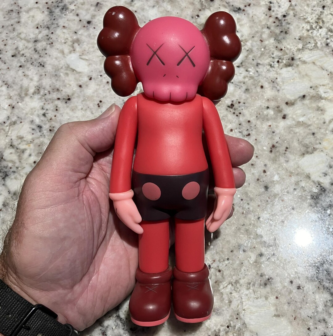 Vintage Original 2004 Genuine KAWS Medicom Toy Blush Red Companion Open ...