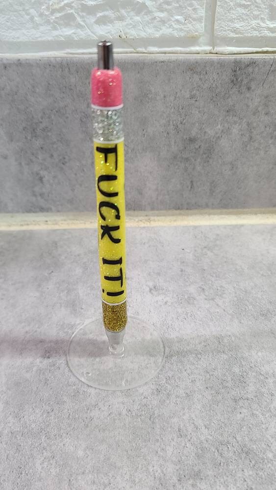 Set of 4 Curse Word Glitter “pencil” Gel Pens *** WARNING EXPLICED ...