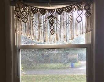 Macrame valance | Etsy