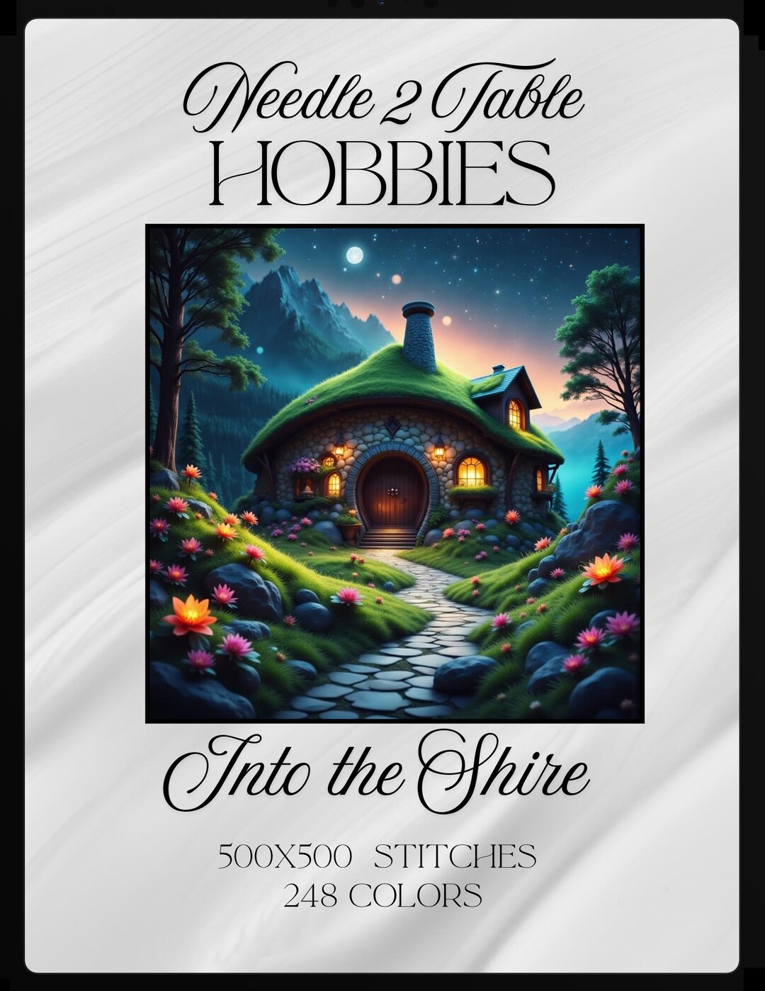 Into the Shire Cross Stitch Pattern: Fantasy Landscape (digital ...
