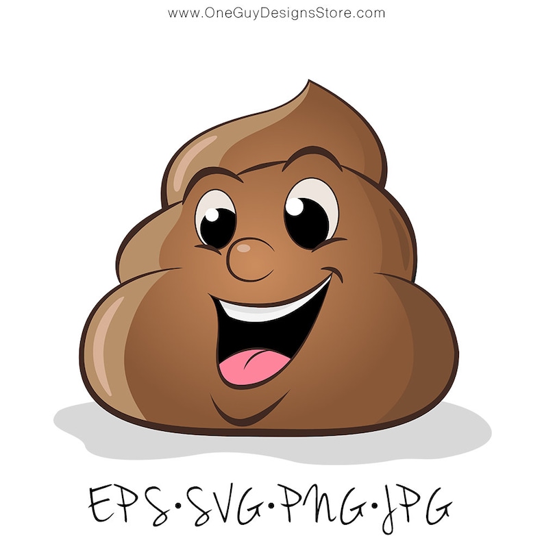 Smiley Poop Clipart - 300 DPI PNG Clip Art. - Etsy