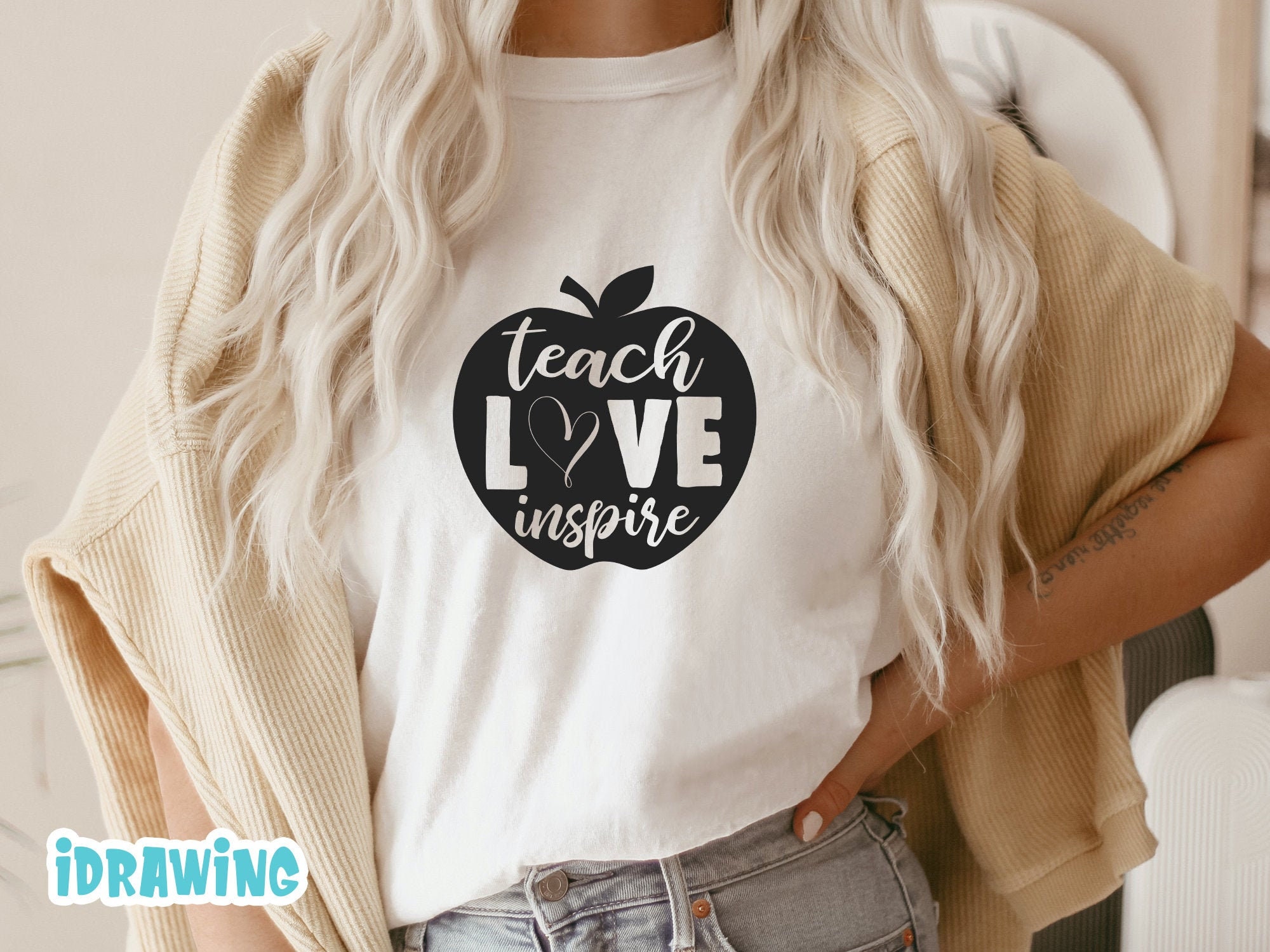 Teach Love Inspire SVG, Teacher SVG Cut File, Teacher Life Svg, School ...