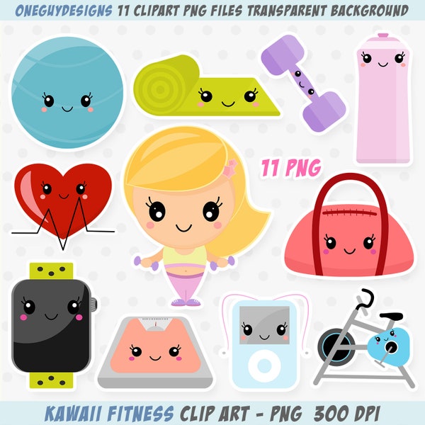 Kawaii Exercise Fitness - Etsy