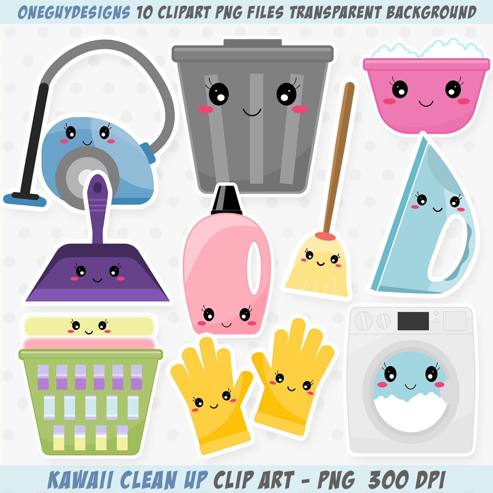 Kawaii Clean up Clipart, Clean up Clip Art, Chore Graphics - Etsy