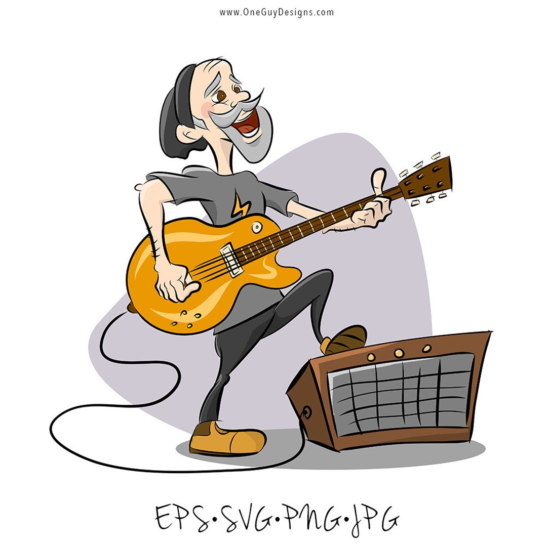 Rock Guitar Star Clipart