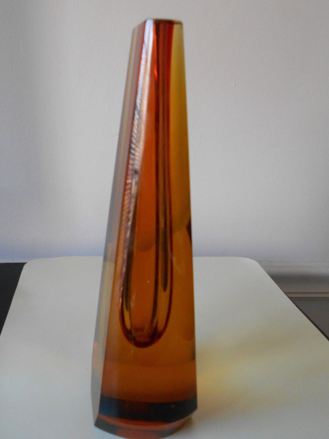 Art Deco Amber Bud Vase - Etsy