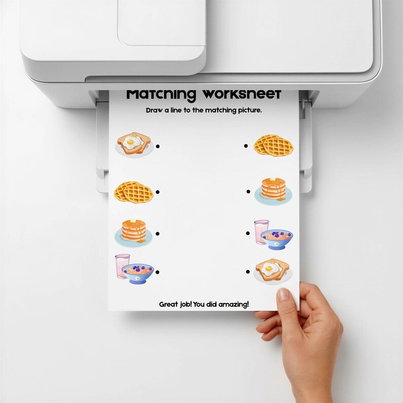 20 Unique Printable Matching Worksheets for Kids | Match the Picture ...